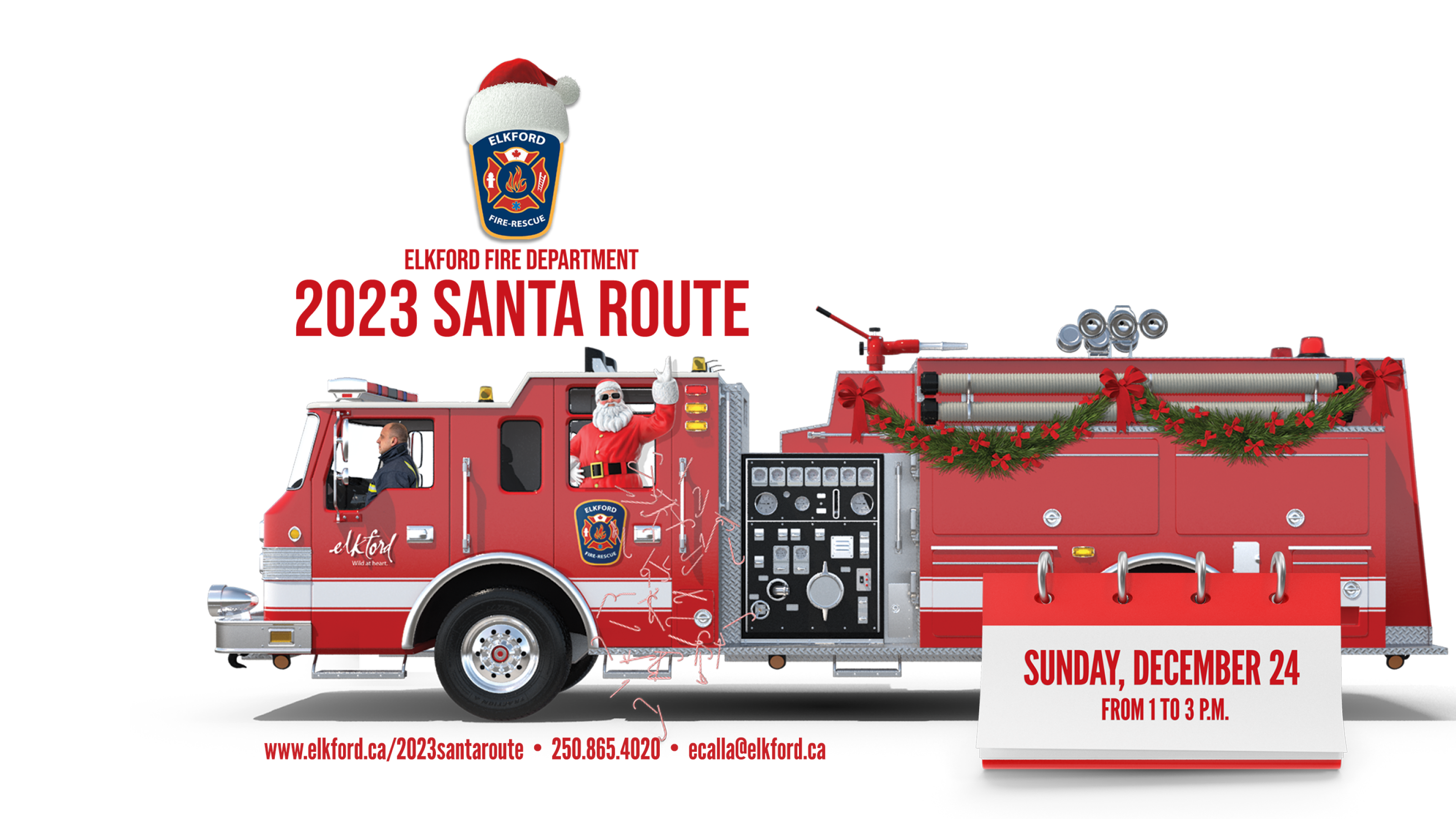 2023 Elkford Fire Department Santa Route | District of Elkford