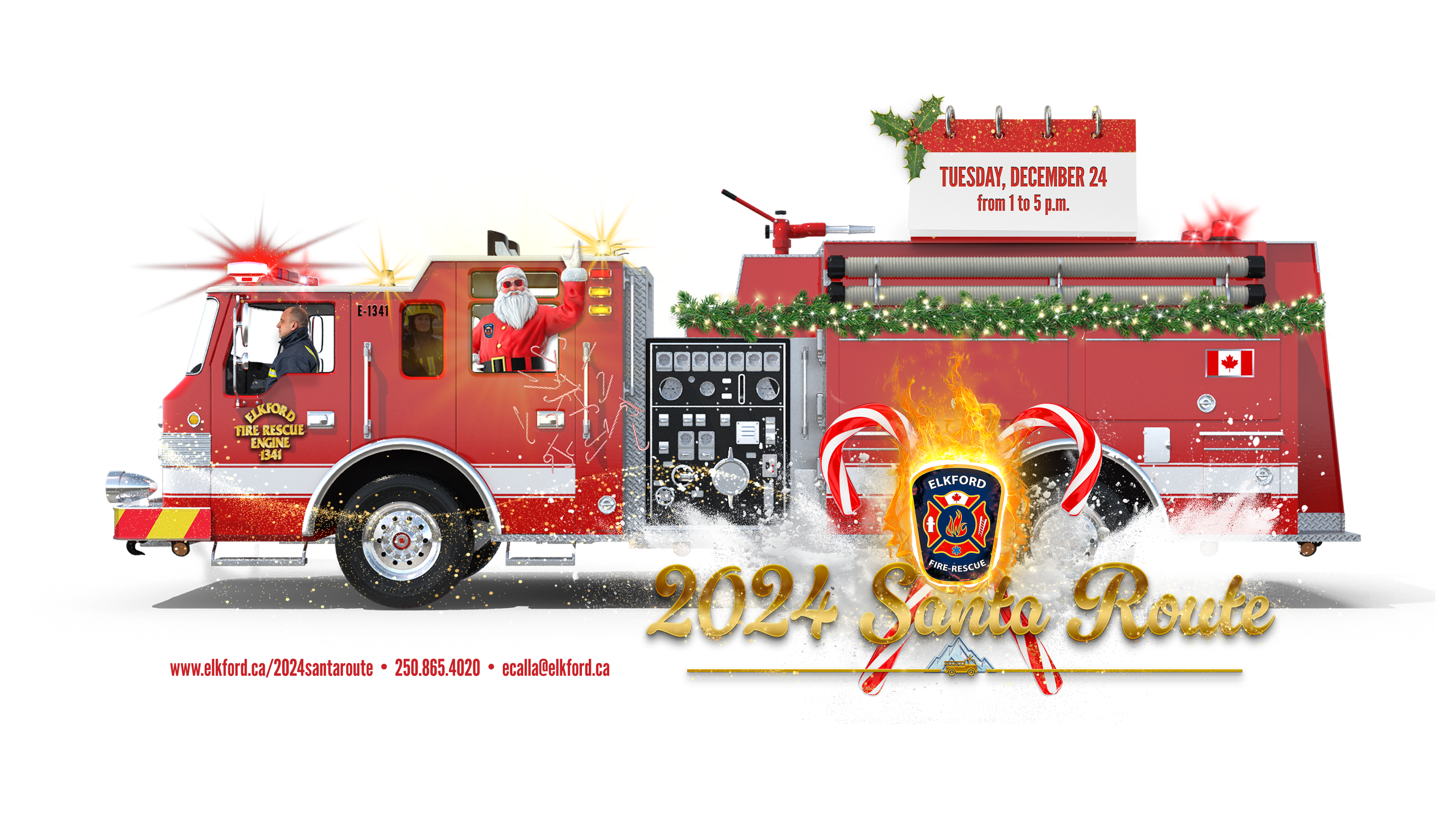 2024 Elkford Fire Department Santa Route | District of Elkford